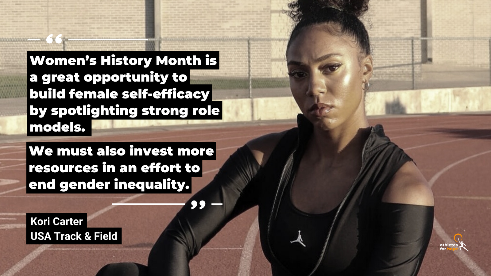 In Her Own Words: Kori Carter on Women's History Month - Athletes for Hope