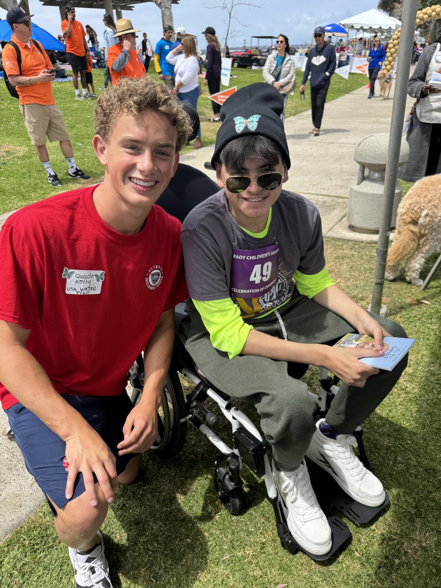 Quade Kelley Brings Hope to Rady Children’s Champions - Athletes for Hope