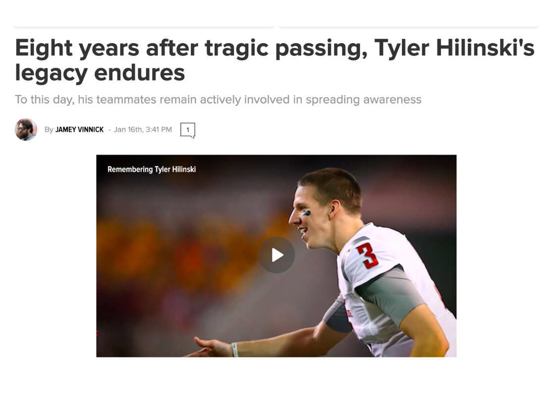 Eight years after tragic passing, Tyler Hilinski's legacy endures ...